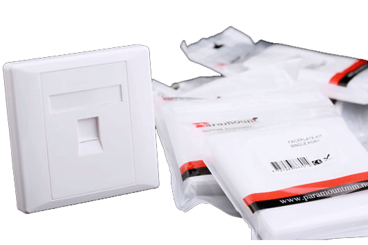 RJ 45 Faceplate Single port-Paramount MM | Paramount MM